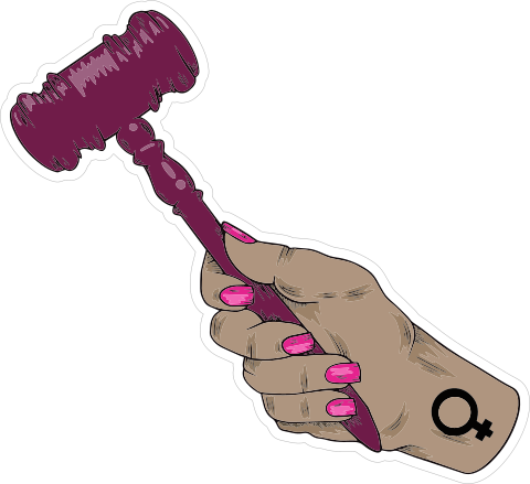 Order Your Feminine Gavel Sticker Today - Free Shipping!