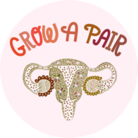 Feminist "Grow A Pair" Uterus Sticker
