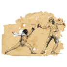 Fencing Duel Sticker