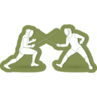 Fencing Fighter Green Sticker