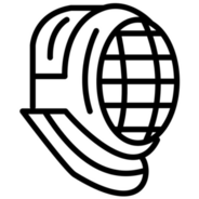 Fencing Helmet Line Sticker