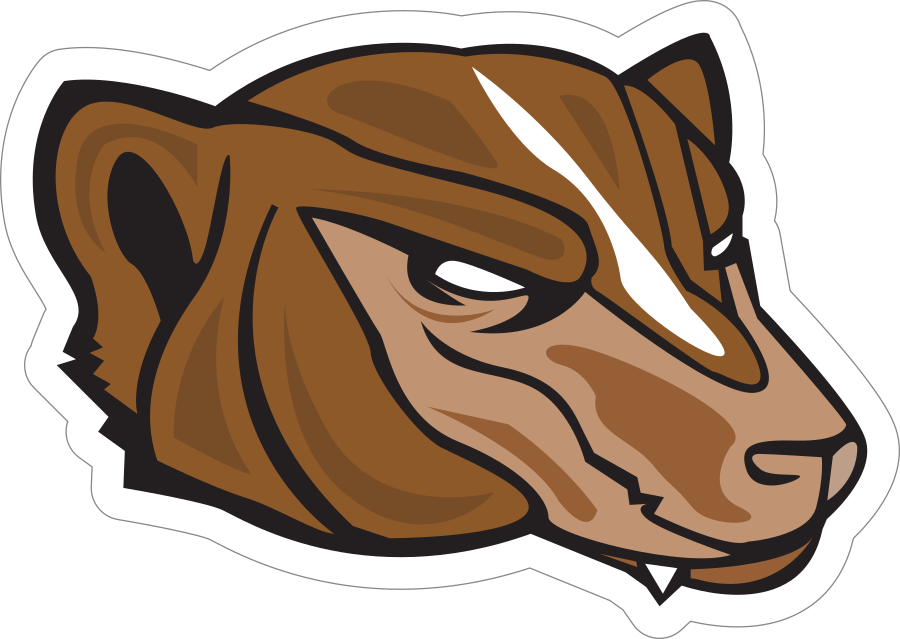 Fierce Badger Mascot Sticker