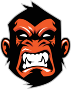 Fierce Monkey Head Sports Mascot Sticker