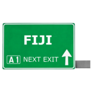 Fiji Road Sign Sticker