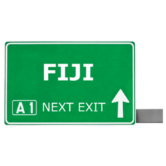 Fiji Road Sign Sticker