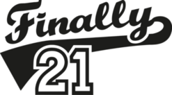 Finally 21th Birthday Sticker