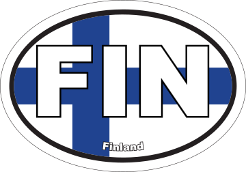 Vibrant, High-Quality Finland Fin Flag Oval Stickers