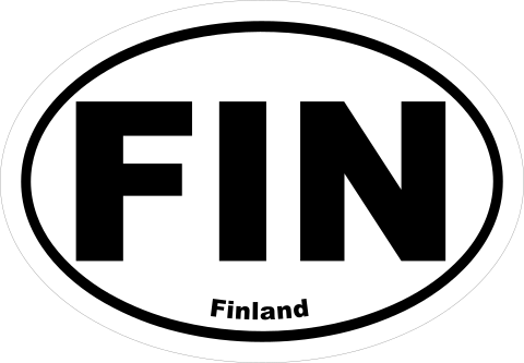 Finland Fin Oval Sticker Shipped Fast & Free!