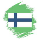Finland Flag Abstract Green Sticker