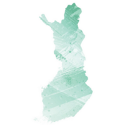 Finland Map Aquamarine Watercolor Sticker