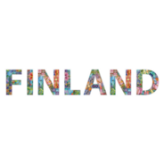 Finland Zentangle Lettering Sticker