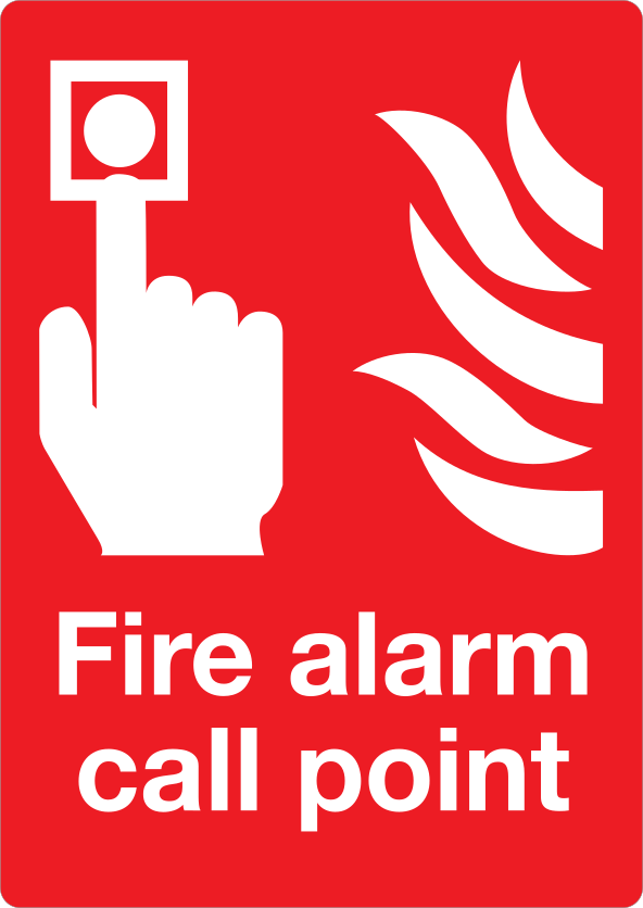 Order Your Fire Alarm Call Point Sign Sticker Today - Free Shipping!