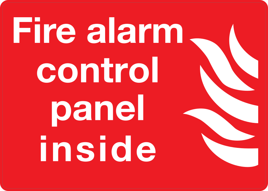 Fire Alarm Control Panel Inside Sign Sticker - 50+ Color Options!