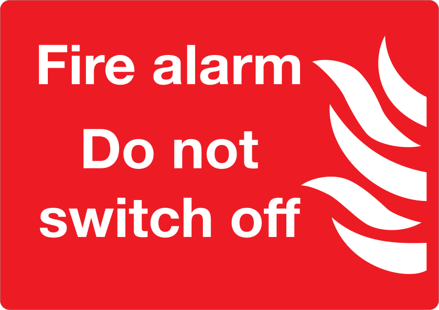 Fire Alarm Do Not Switch Off Sign Sticker Shipped Fast & Free!