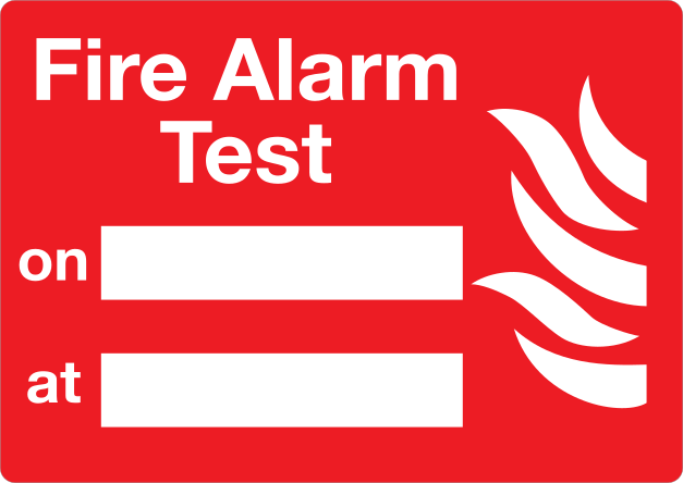 Fire Alarm Test Sign Magnet Shipped Fast & Free!