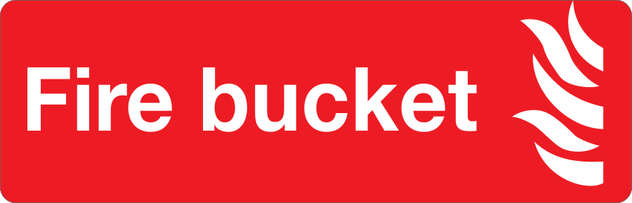 Fire Bucket Sign Sticker