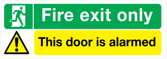 Order Your Fire Exit Only Sign Sticker Today - Free Shipping!