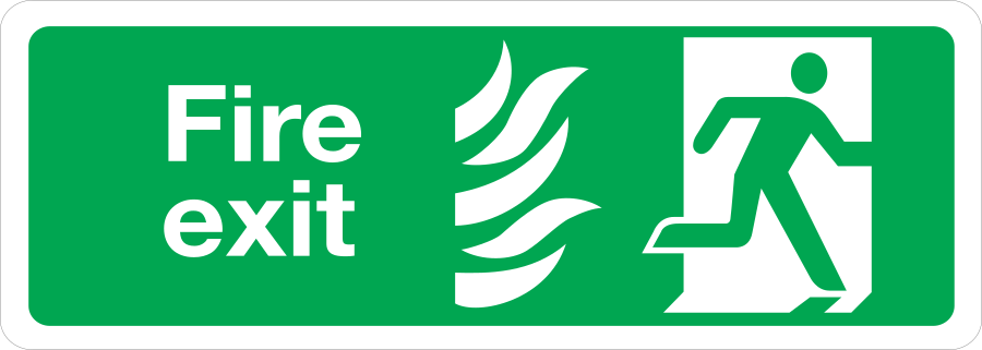 Order Your Fire Exit Sign Sticker Today - Free Shipping!