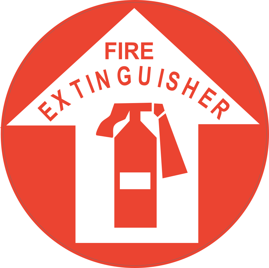 Fire Extinguisher Circle Sign Sticker