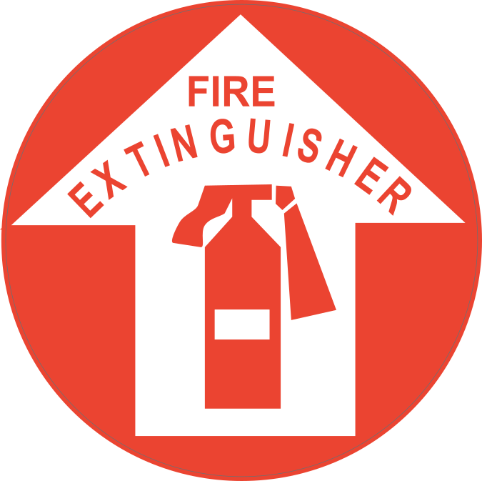 Fire Extinguisher Circle Sign Sticker