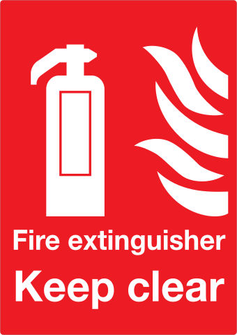 Fire Extinguisher Keep Clear Sign Sticker Shipped Fast & Free!