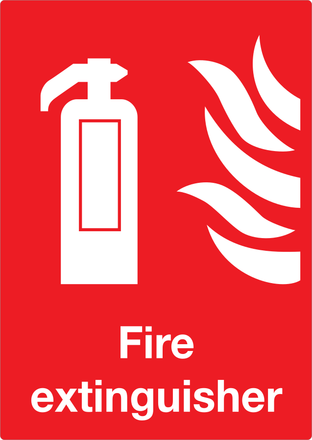 Order Your Fire Extinguisher Large Sign Sticker Today - Free Shipping!