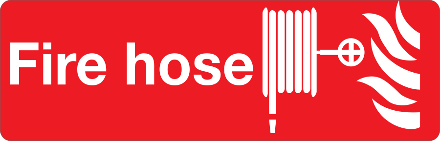 Fire Hose Sign Sticker