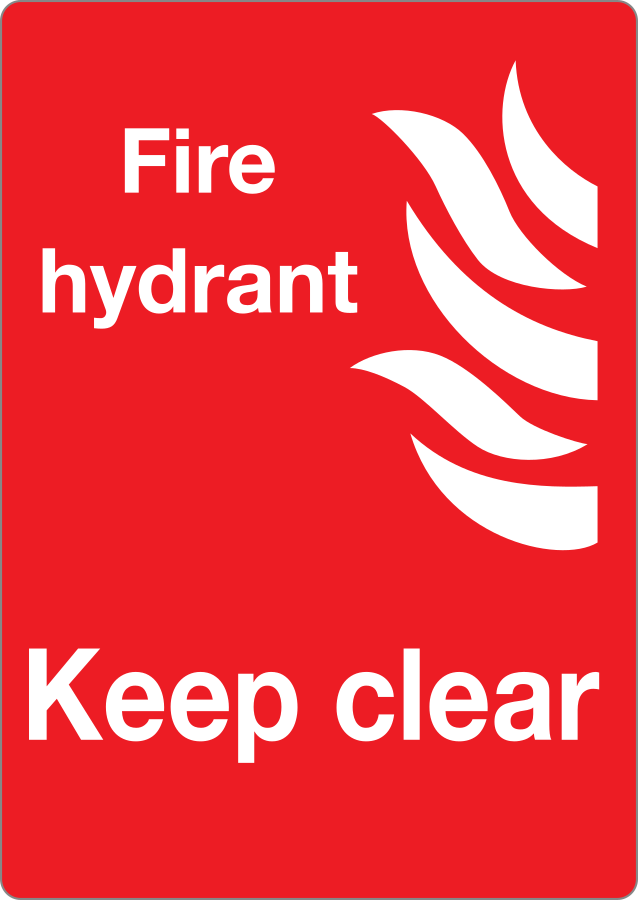 Fire Hydrant Keep Clear Sign Sticker - 50+ Color Options!