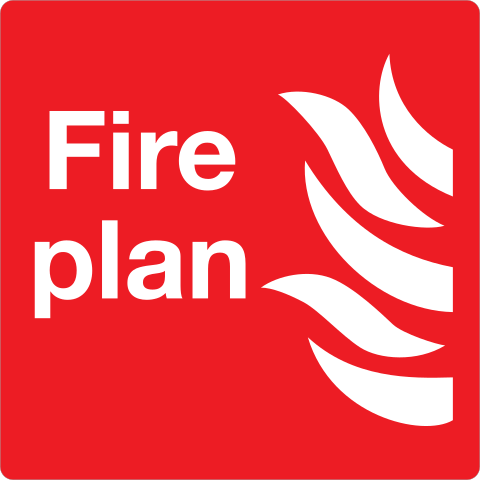 Fire Plan Sign Sticker Shipped Fast & Free!