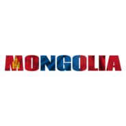 Flag Of Mongolia Lettering Sticker
