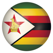 Flag Of Zimbabwe Circle Sticker