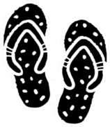 Flip Flop Sandals Drawn Sticker