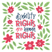 Floral Disability Rights Are Human Rights Sticker