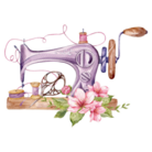 Floral Sewing Machine Sticker