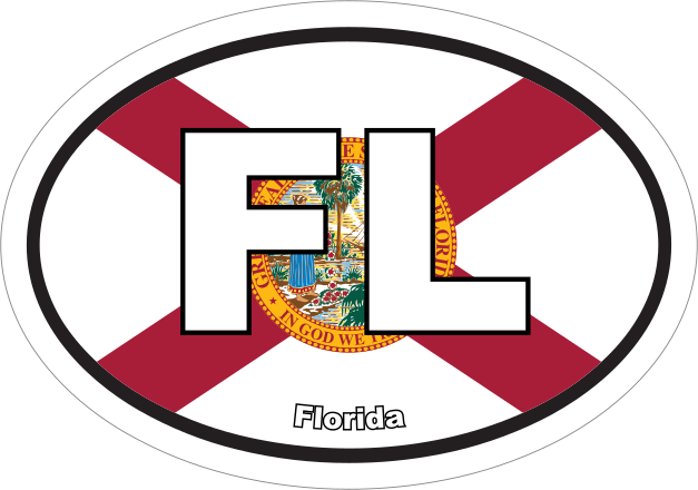 Order Your Florida Fl State Flag Oval Magnet Today - Free Shipping!