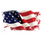 Flowy Distressed American Flag Sticker