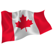 Flowy Realistic Canada Flag Sticker