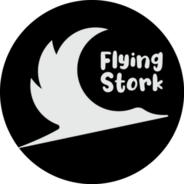 Flying Stork Logo Sticker