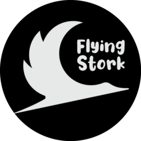 Flying Stork Logo Sticker