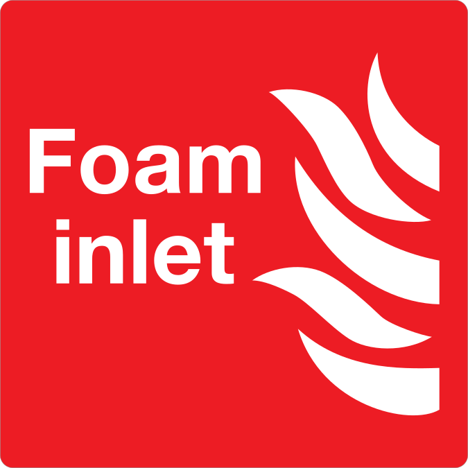 Order Your Foam Inlet Sign Sticker Today - Free Shipping!