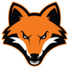 Forward Facing Fox Head Mascot Sticker