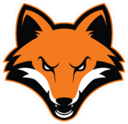 Forward Facing Fox Head Mascot Sticker