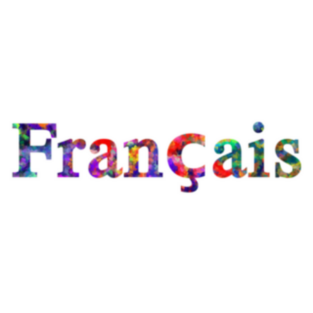 Français - French Language Colorful Typography Sticker