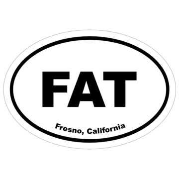 Fresno, California Oval Stickers