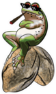 Frog Smoking Weed Thug Life Illustration Sticker