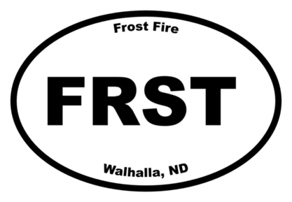 Frost Fire Oval Sticker