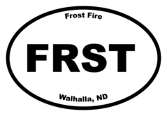 Frost Fire Oval Sticker