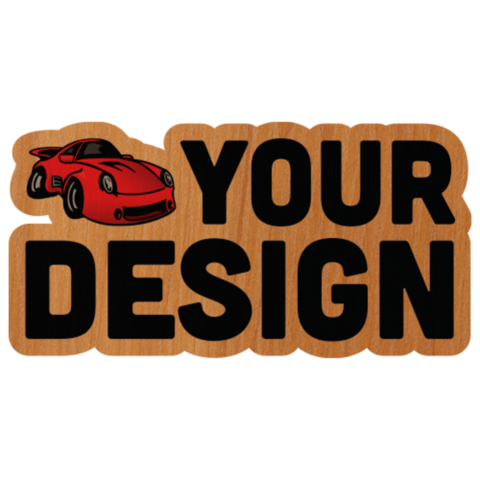 Full-Color Custom Wood Stickers - Free Shipping!