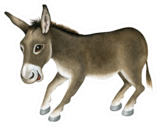 Donkey and Mule Stickers and Decals | Free Shipping