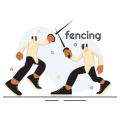 Funny Fencing Sticker